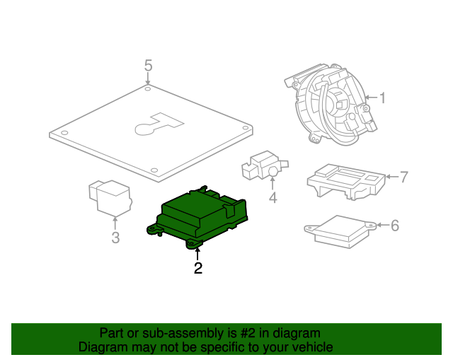 2014-2017 GM Airbag Sensing and Diagnostic Module 13518048 GM ...