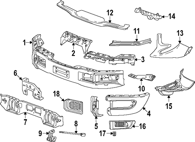 2023-2024 GMC Sierra 1500 Filler Molding 85660647 | OEM Parts Online