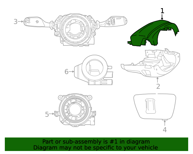 51-45-6-993-886 - Trim panel, steering column, top 2016-2024 BMW ...