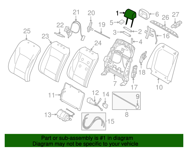 52-10-7-236-830 - Headrest 2010-2013 BMW | AutoNationParts.com