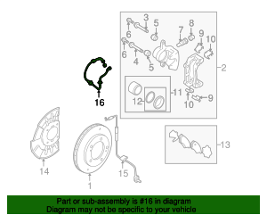 2006-2013 Suzuki Grand Vitara Brake Hose 51540-65J00 | World OEM Parts ...