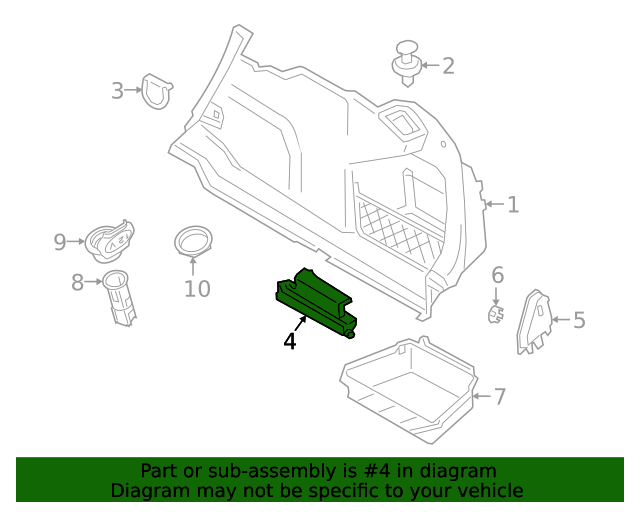 51-47-7-454-196 - Trunk Trim Panel Insert 2019-2024 BMW ...