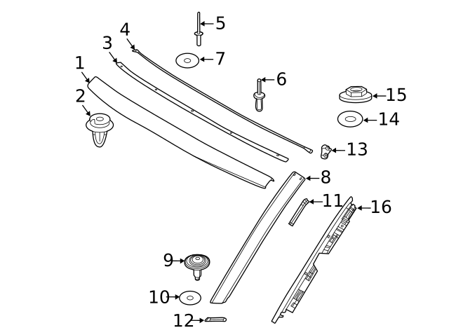 51718226190 - 2019-2020 BMW i8 Roof Molding Rivet (51-71-8-226-190 ...