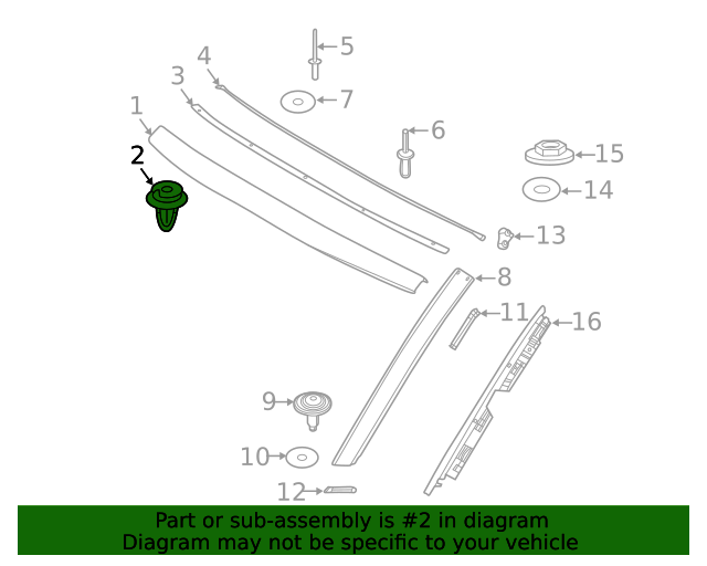 Genuine BMW 07-14-7-220-227 | Roof Molding Clip | FREE Shipping on Most ...