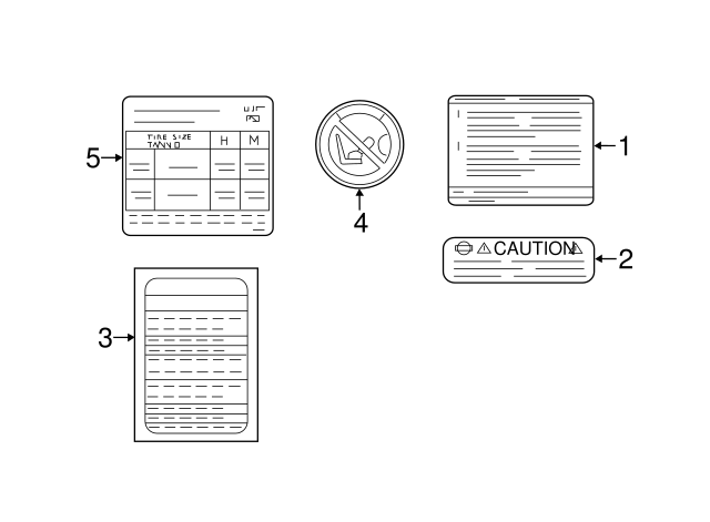 2015-2021 Nissan NV200 Tire Info Label 99090-4AJ0A | Temecula Nissan Parts