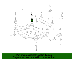 4E0-399-419 - Suspension Crossmember Insulator 2004-2010 Audi A8 ...