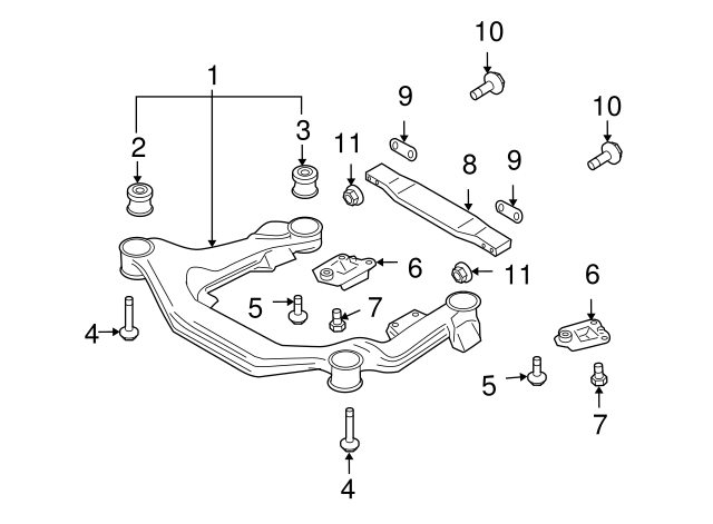 4E0-399-419 - Suspension Crossmember Insulator 2004-2010 Audi A8 ...