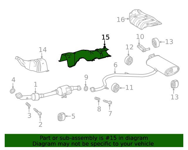 2020-2023 Toyota Corolla Heat Shield 58153-02320 | Toyota Parts Center