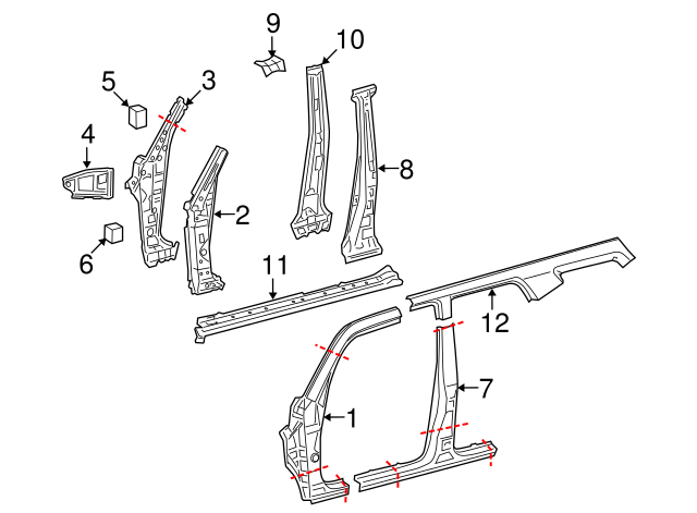 2010-2023 Toyota 4Runner Rocker Reinforced 61401-35900 | OEM Parts Online