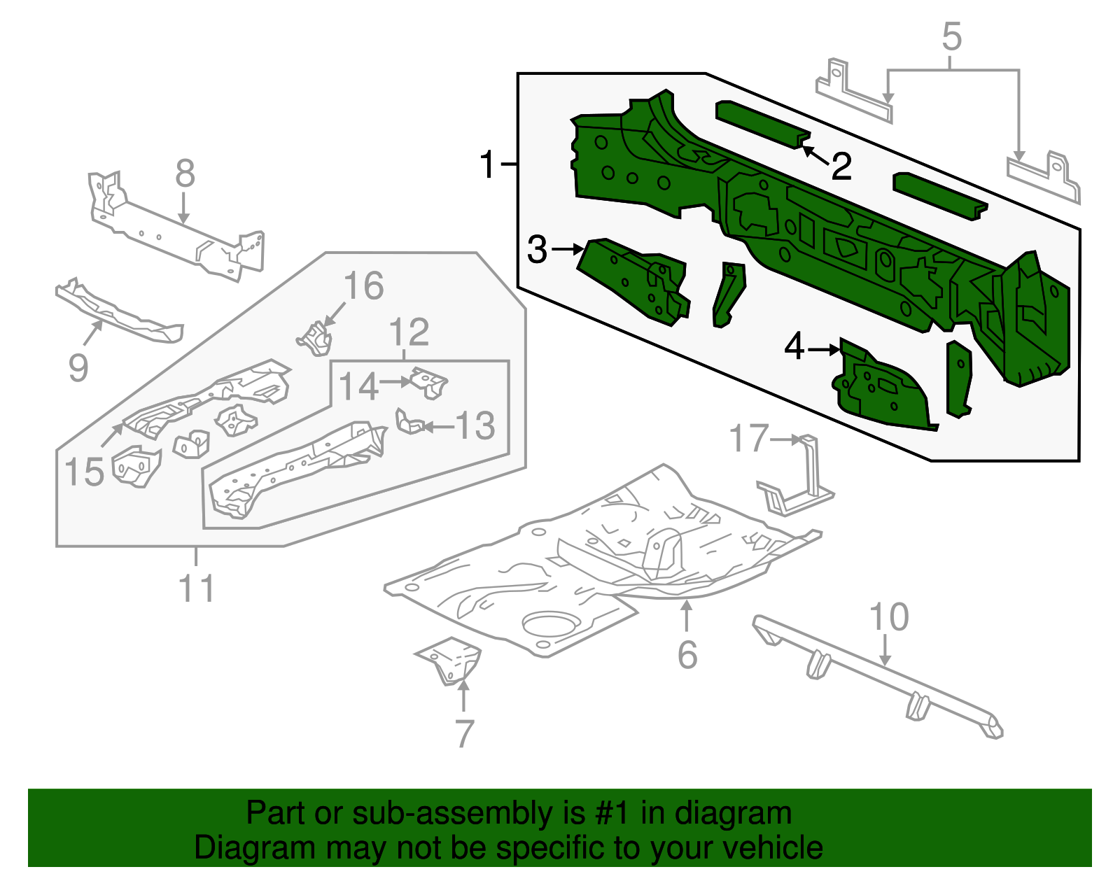 Genuine OEM Acura - Rear Body Panel Part# 66100-TX4-316ZZ | Acura Parts ...