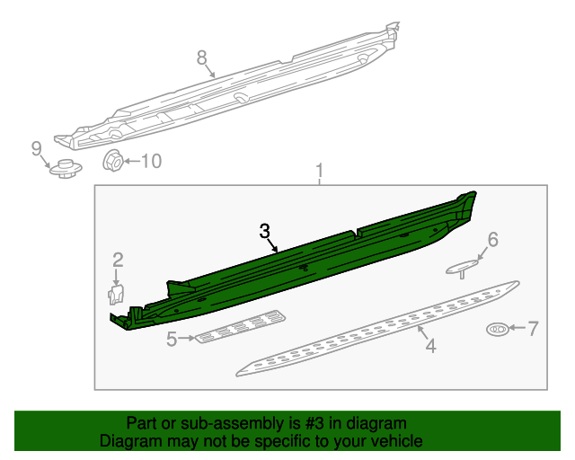 253-698-04-00 - Running Board 2017-2023 Mercedes-Benz | AutoNationParts.com