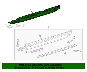 2016-2023 Mercedes-Benz Rocker Panel Molding Reinforcement 253-690-02 ...