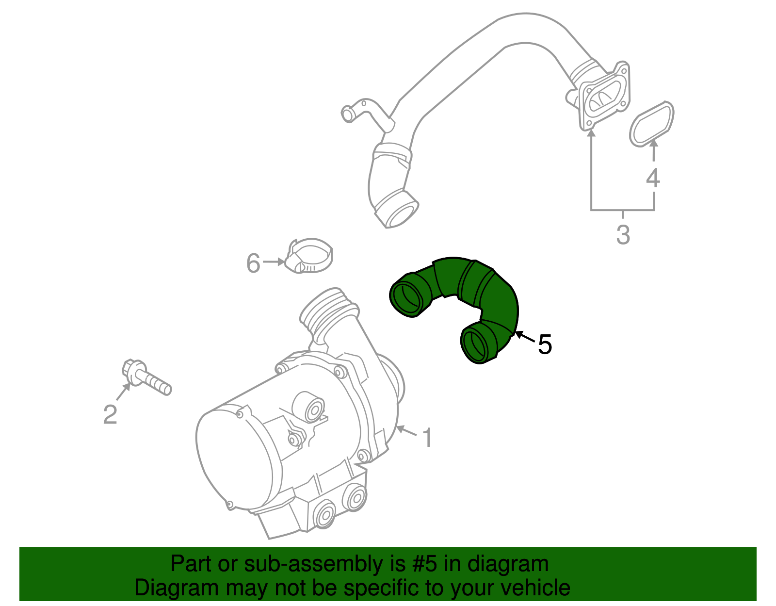 11537545665 - 2007-2016 BMW Thermostat-Pump Hose (11-53-7-545-665 ...