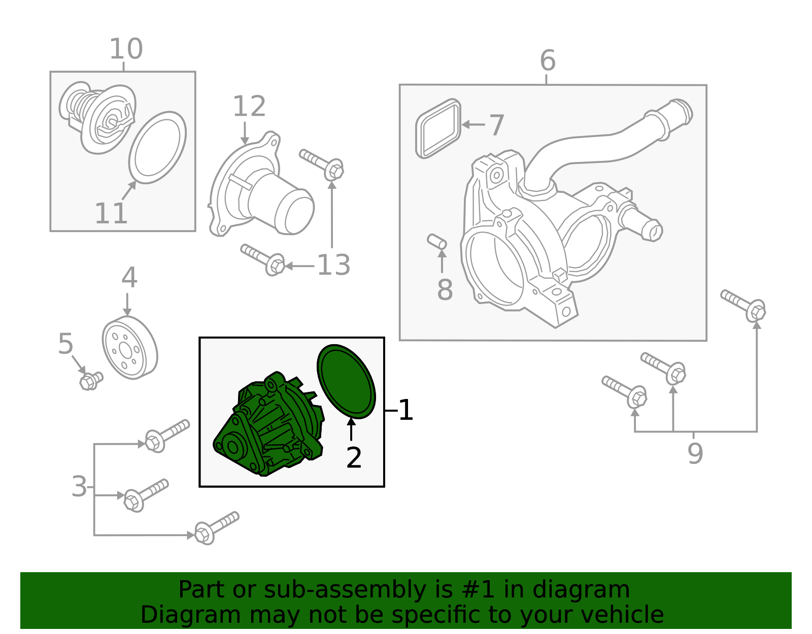 2019-2024 Ford Water Pump Assembly LB5Z-8501-A | OEM Parts Online