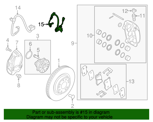 2015 Hyundai Genesis ABS Sensor 59810-B1150 | Hyundai Wholesale Direct