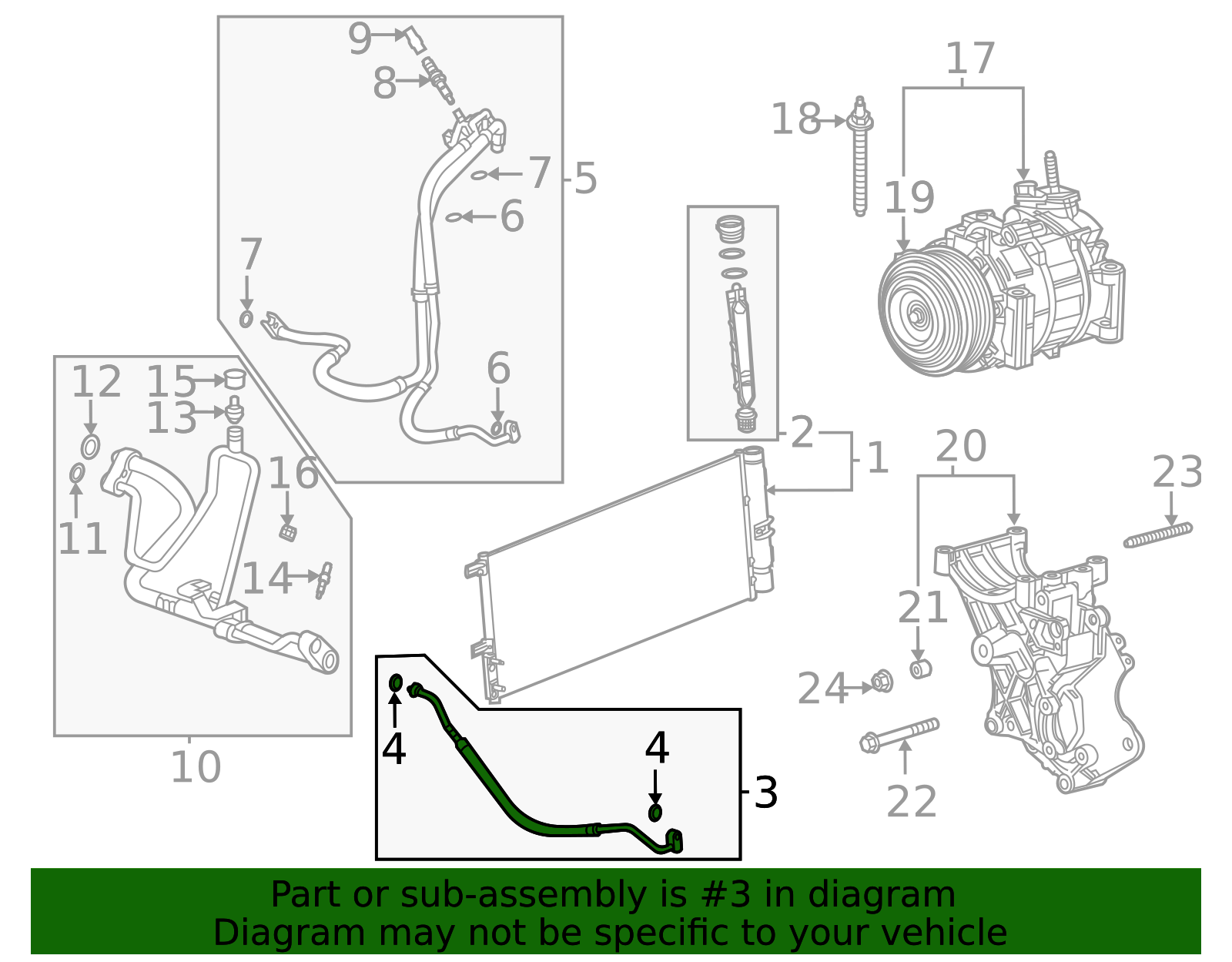 23400779 - Air Conditioning Evaporator Hose - 2020-2025 GM | World ...
