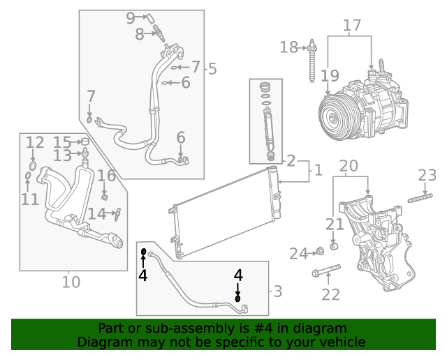 2017-2022 GM Air Conditioning Seal 13418807 | GMPartsDirect.com