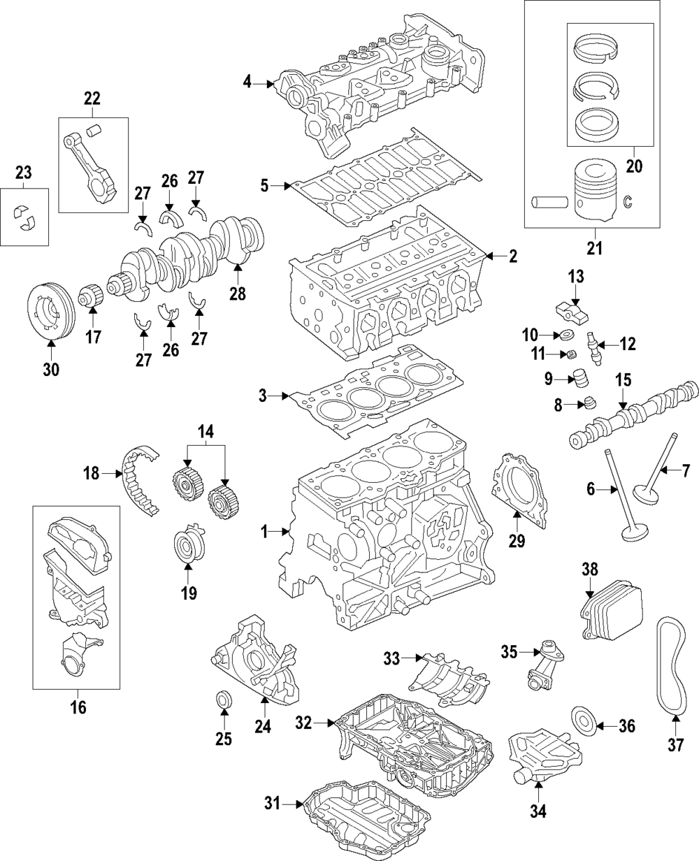 2022-2024 Volkswagen Engine Crankshaft Seal 04E-103-170-AN | OEM Parts ...