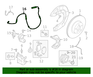 34356870354 - 2019-2022 BMW Disc Brake Pad Wear Sensor (34-35-6-870-354 ...