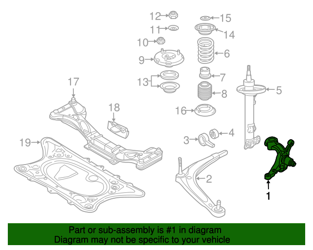 31-21-7-836-819 - Steering Knuckle 2006-2008 BMW Z4 | AutoNationParts.com