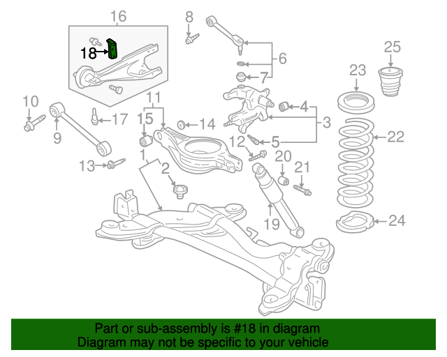 46438-S0X-000 - Trailing Arm Bracket 1999-2008 Honda | Honda Parts Online
