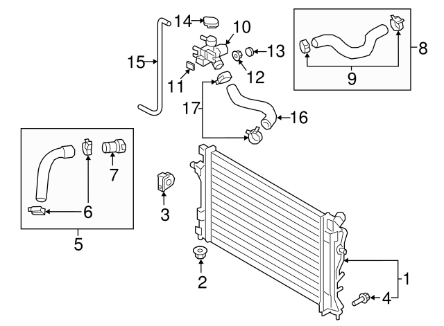 2018-2020 Hyundai Elantra GT Radiator Assembly 25310-F2100 | OEM Parts ...