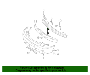 2000-2002 Hyundai Accent Bumper Cover Center Bracket 86582-25200 | OEM ...