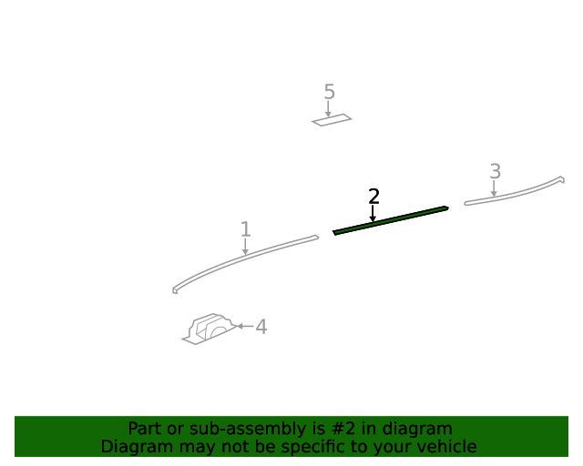 75555-0E060 - Drip Molding - 2020-2023 Toyota Highlander | OEM Genuine ...