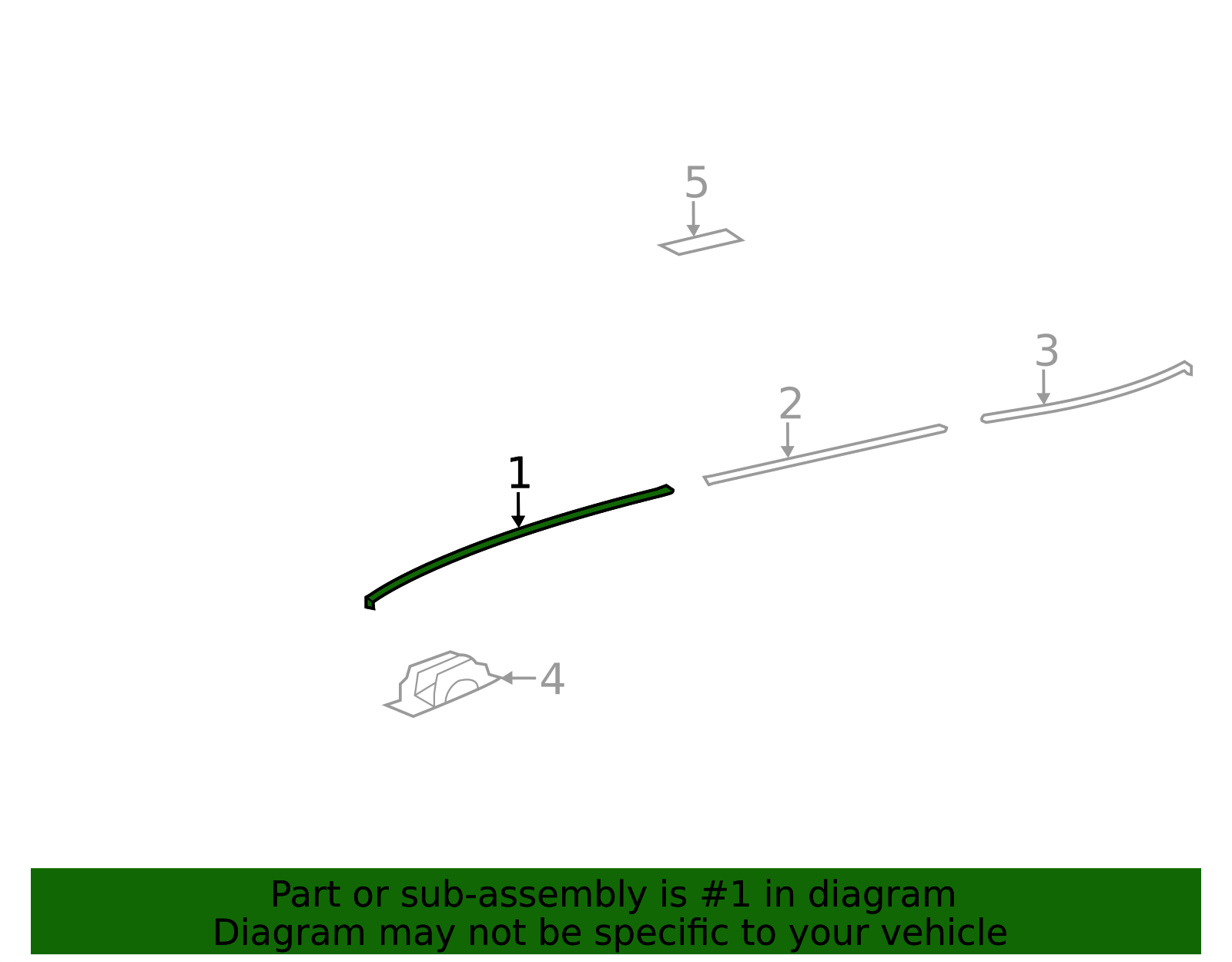 75552-0E080 - 2020-2024 Toyota Highlander - Drip Molding | Nucar Toyota ...