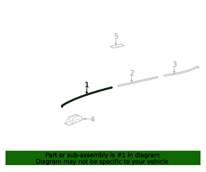 2020-2023 Toyota Highlander Drip Molding 75551-0E080 | OEM Parts Online