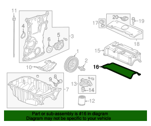 Genuine OEM Acura - Valve Cover Gasket Part# 12341-R40-A00 | Acura ...
