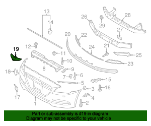 2015-2017 Hyundai Bumper Cover Emblem 86320-B1000 | AutoNationParts.com