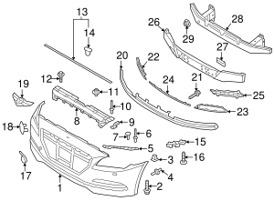 2011-2024 Hyundai Bumper Cover Retainer Nut 86699-2M000 | OEM Parts Online
