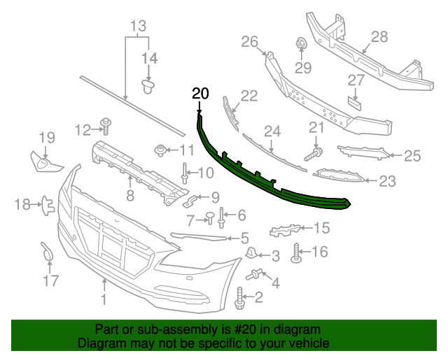 86560-B1000 - Grille 2015-2017 Hyundai | AutoNationParts.com