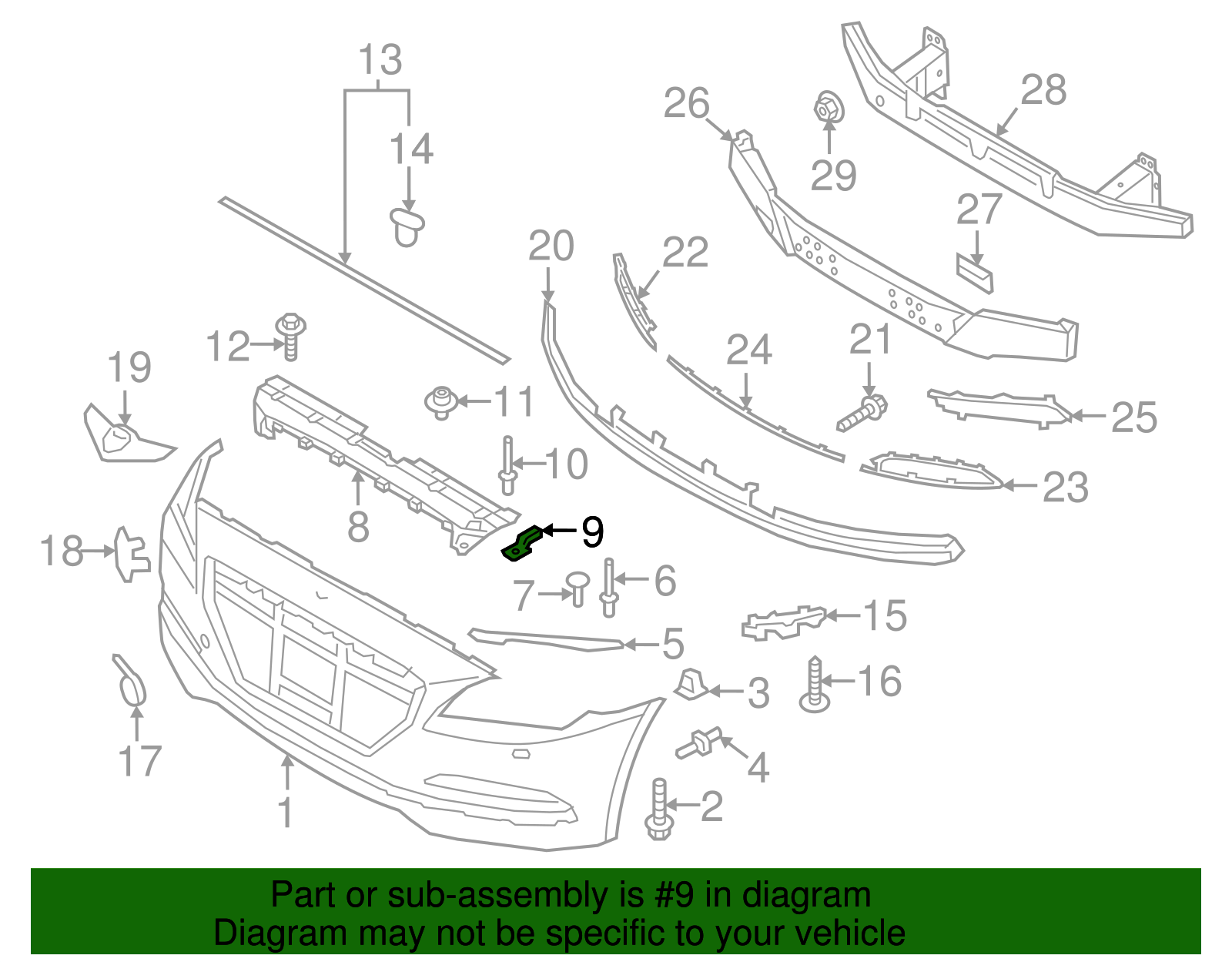 2015-2017 Hyundai Upper Support Bracket 86577-B1000 | QuirkParts
