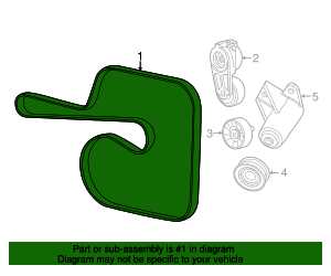 2011-2015 Mopar Serpentine Belt 4627031AA | TascaParts.com