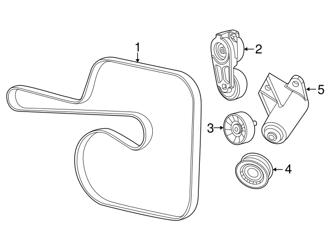 2011-2015 Mopar Serpentine Belt 4627031AA | TascaParts.com