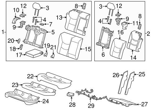 Rear Seat for 2017 Chevrolet Bolt EV | GM Parts Center