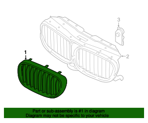 51-13-8-065-539 - Grille - 2016-2019 BMW | Wholesale BMW Parts ...