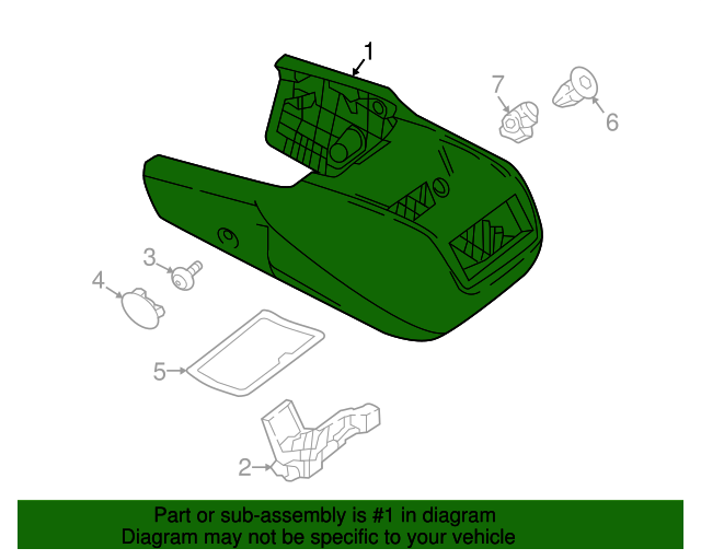 2016-2023 Mercedes-Benz Metris Console 447-680-01-00-9051 | MB Parts Center