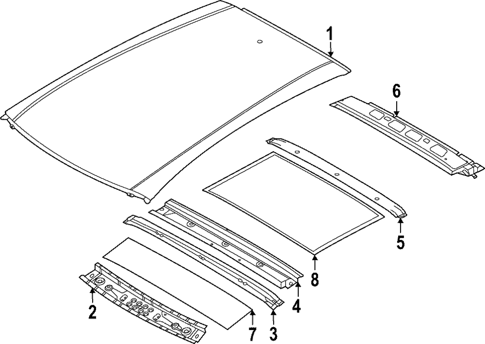 2023-2025 Nissan ARIYA Roof Bow 73272-5MP0A | Bill Kay Nissan Parts