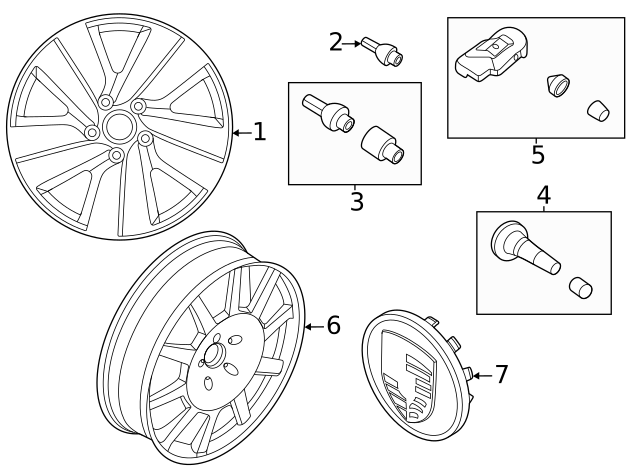 971-698-030-B - Wheel Lock Set 2019-2023 Porsche | AutoNation Parts