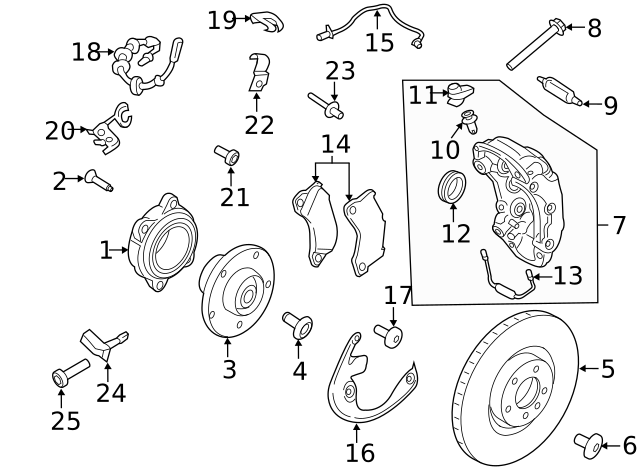 2020-2022 Porsche Macan Caliper 95B-615-123-AA | Porsche Marin