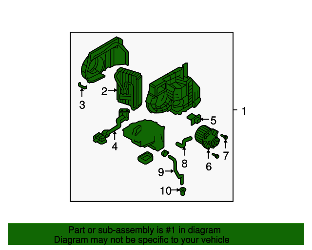 2007-2009 Hyundai Santa Fe Evaporator Assembly 97900-0W000 | OEM Parts ...