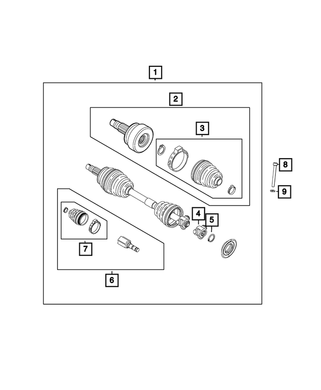 MOPAR OUTER CV JOINT - 68356467AA - 68356467AA | Mopar Online Parts