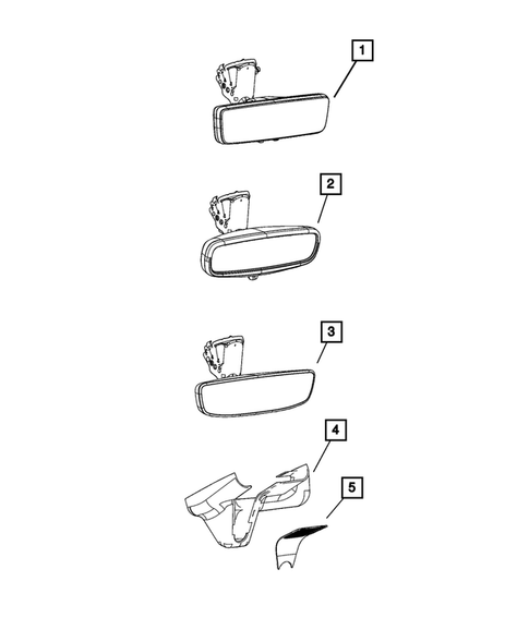 Glass and Interior Rearview Mirror for 2022 Jeep Grand Cherokee | Mopar ...