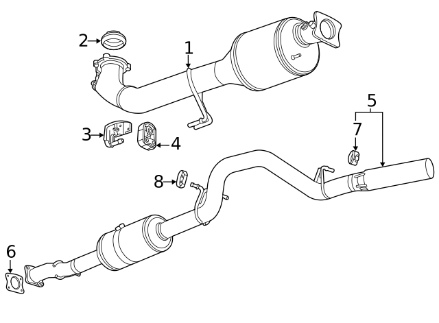 2024 GM Muffler & Pipe 87858136 GM | GMPartsDirect.com