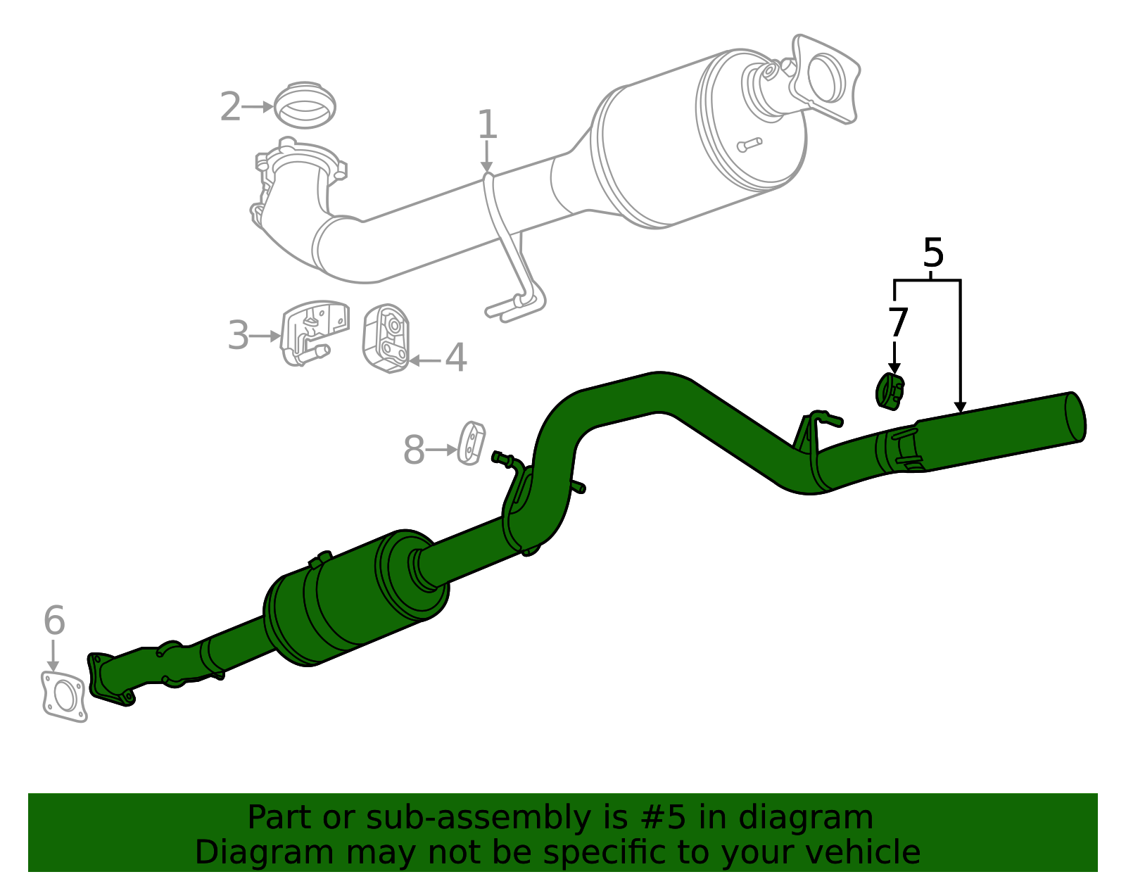 2023-2025 GM Muffler & Pipe 87858136 GM | GMPartsDirect.com