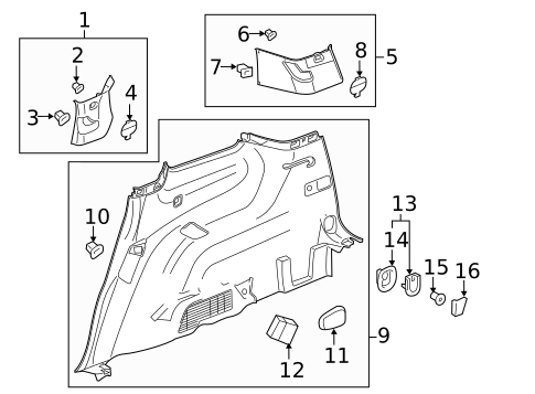 Interior Trim - Quarter Panels for 2025 Cadillac XT6 | GMPartsDirect.com