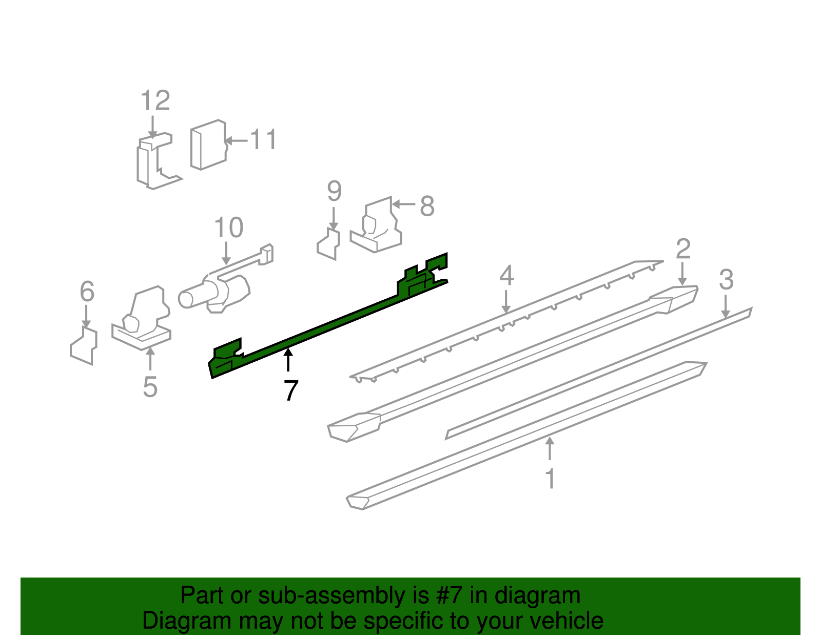 2007-2020 GM Driver Side Assist Step Center Bracket 23459416 GM ...